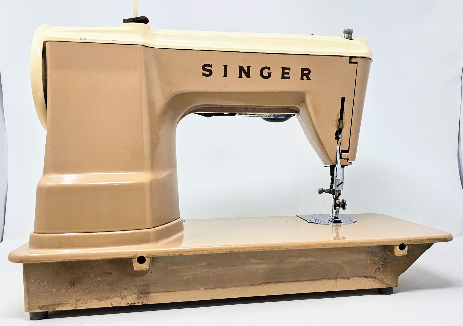 Vtg Singer 404 Slant Needle Sewing Machine w/Pedal Controller/Manual ...