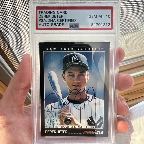 DEREK JETER 1993 Score Pinnacle AUTOGRAPH PSA 10 AUTO GRADE ROOKIE CARD ...