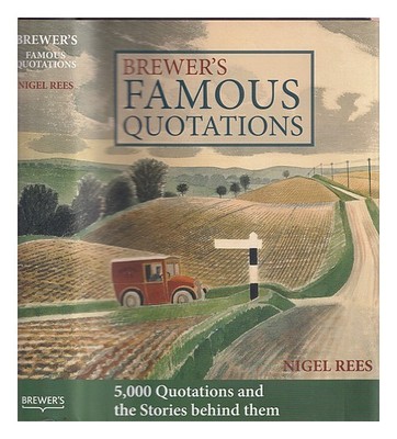 Rees, Nigel Citazioni Famosi Del Brewer, Prima Edizione Copertina ...