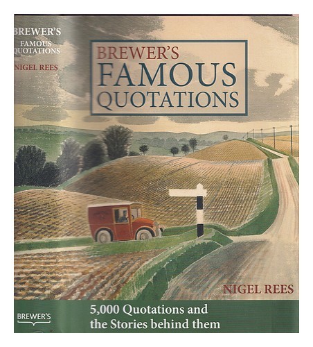 Rees, Nigel Citazioni Famosi Del Brewer, Prima Edizione Copertina ...