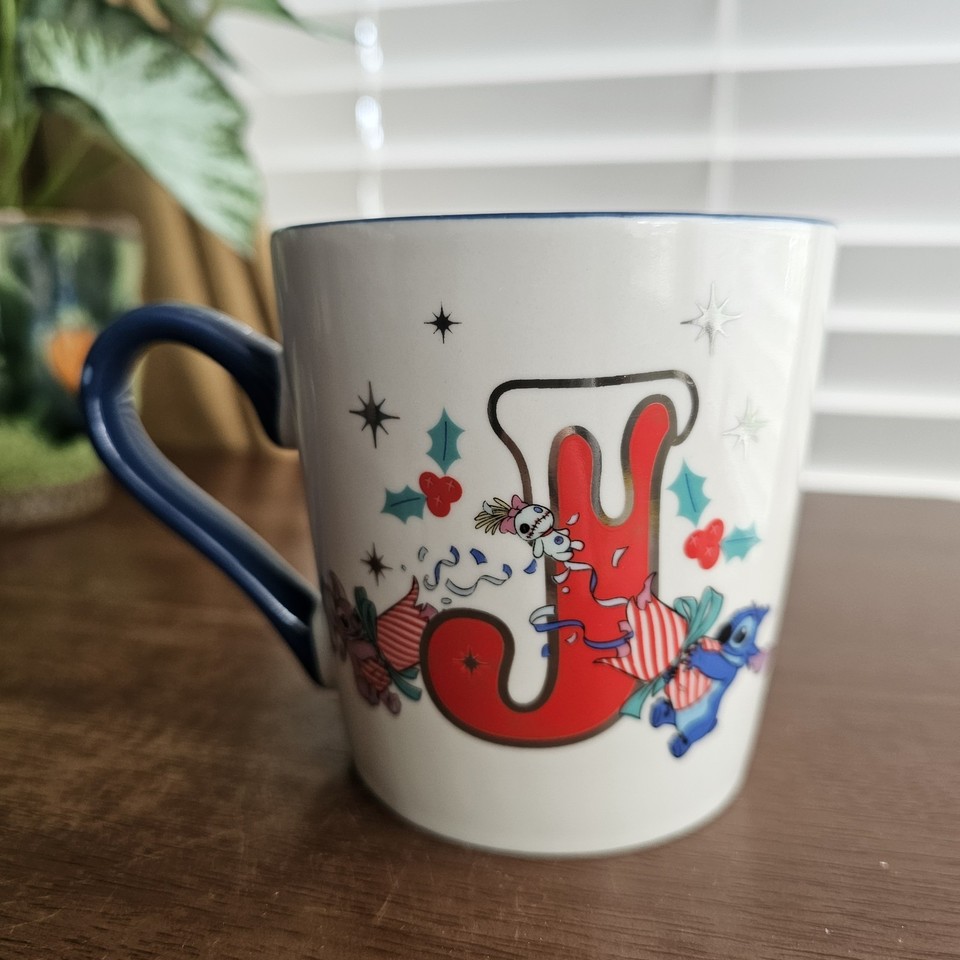 Tesco Alphabet Lilo & Stitch Mug Xmas Letter "L" Snow Crackers | eBay UK