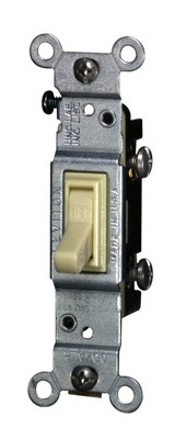 X10 Leviton 2651-21 Co/Alr single pole grounded switches 120v 15a white ...