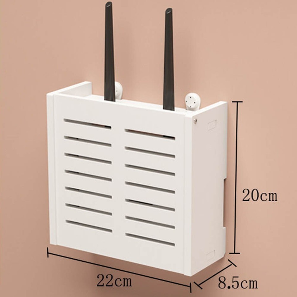 Wifi Router Rack Shelf Storage Wall Mounted Wireless Bracket Home Decor ...