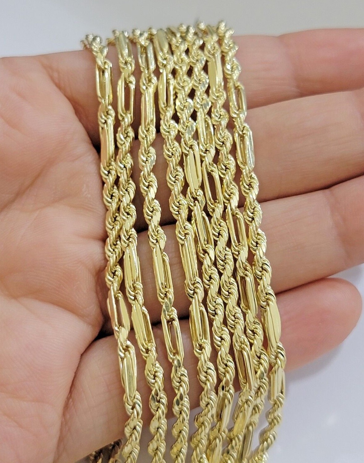 Real 10k Yellow Gold Milano Rope Chain Necklace 18"-24"Inches 3mm 10kt ...
