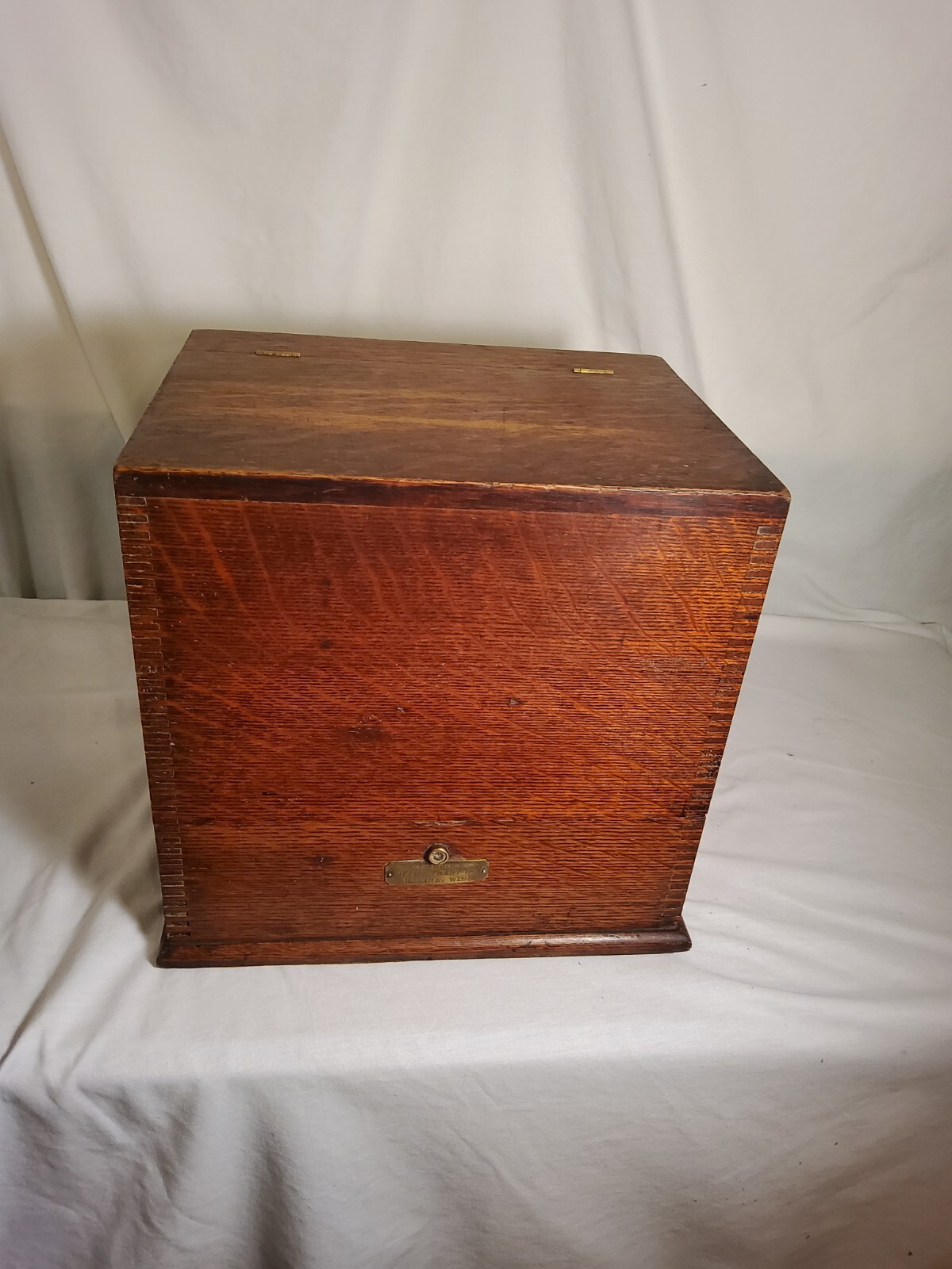Smith's Office Tickler file box, double hinge, Racine Wis, Wooden, no ...