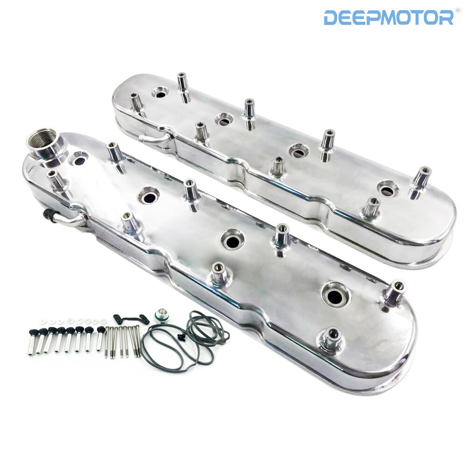LS Cast Aluminum Tall Valve Covers for LS1 LS2 LS3 LS6 5.3 6.0 Polished ...