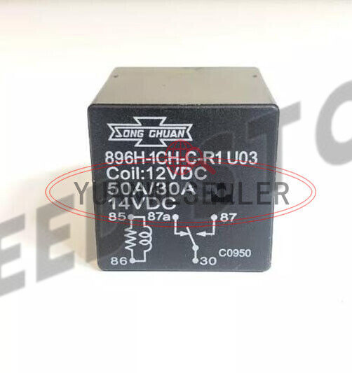 1PCS New Song Chuan 896H-1CH-C-R1 U03 12VDC 50A Automotive Relay 5 ...