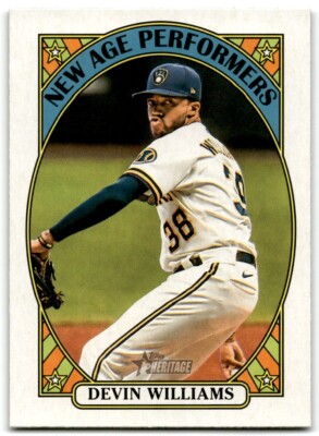 2021 Topps Heritage New Age Performers Devin Williams. Milwaukee ...