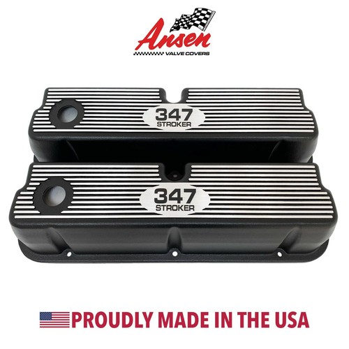 Ford 347 STROKER Tall 351 Windsor Valve Covers - Narrow Fin Black ...