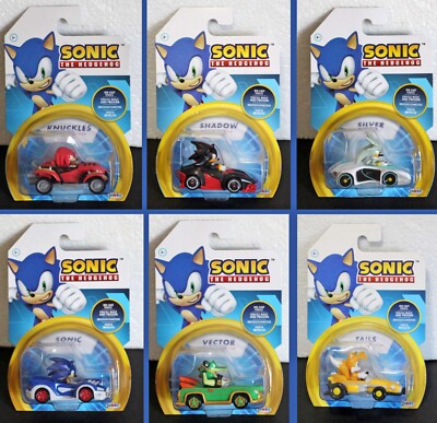 SONIC THE HEDGEHOG Shadow Silver Tails Vector Knuckles Die-Cast Cars ...