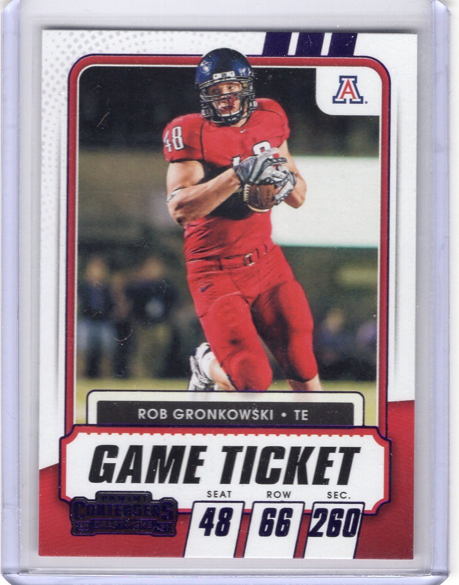 ROB GRONKOWSKI 2021 Contenders Draft Picks PURPLE #100 - BUCCANEERS | eBay