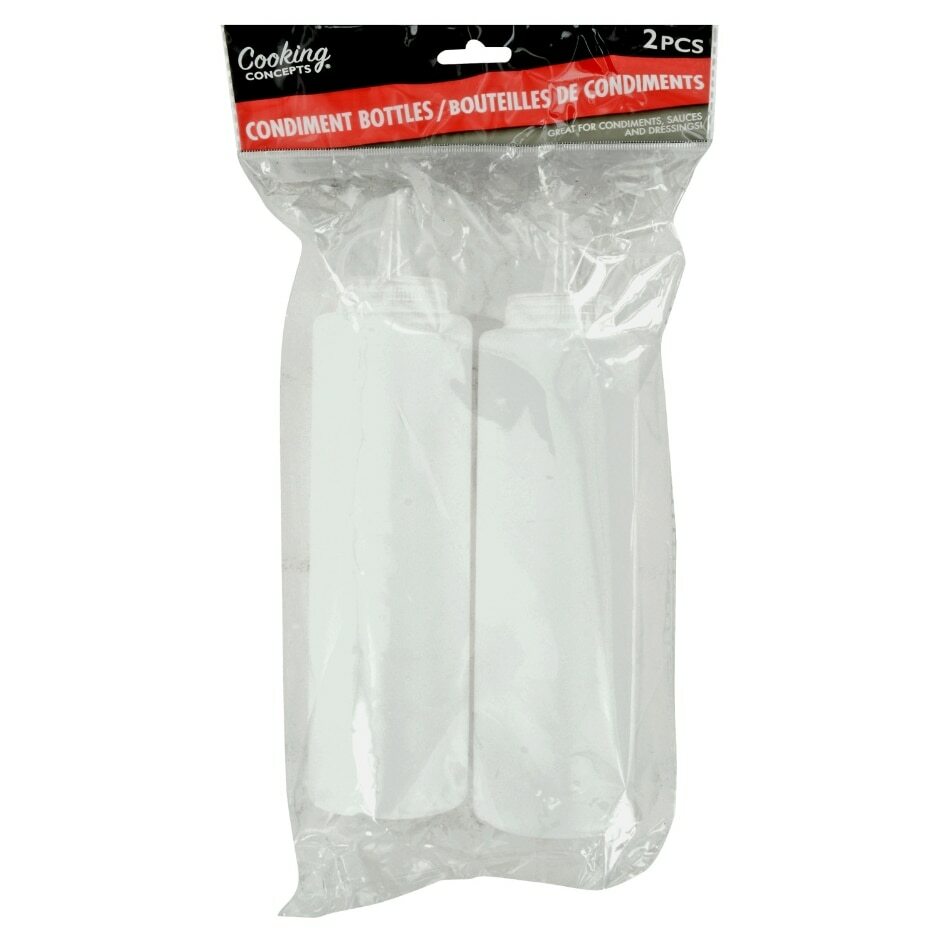 * New Cooking Concepts Clear Condiment Bottles, 2-ct. Packs ...