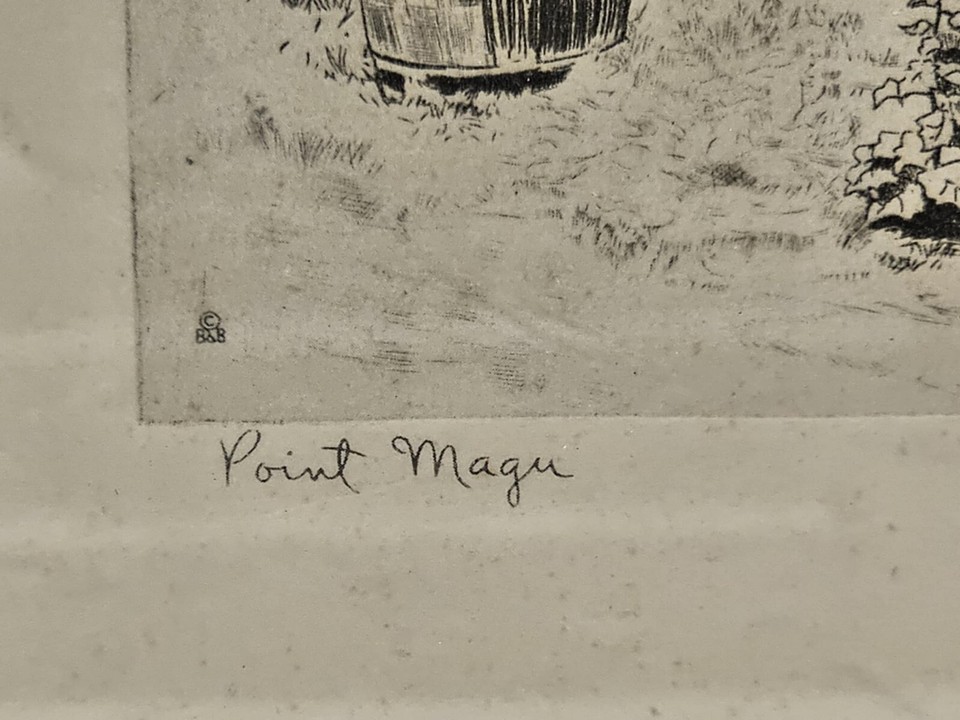 "Point Magu"Etching By Lionel BARRYMORE (American, 1878-1954) Signed In ...