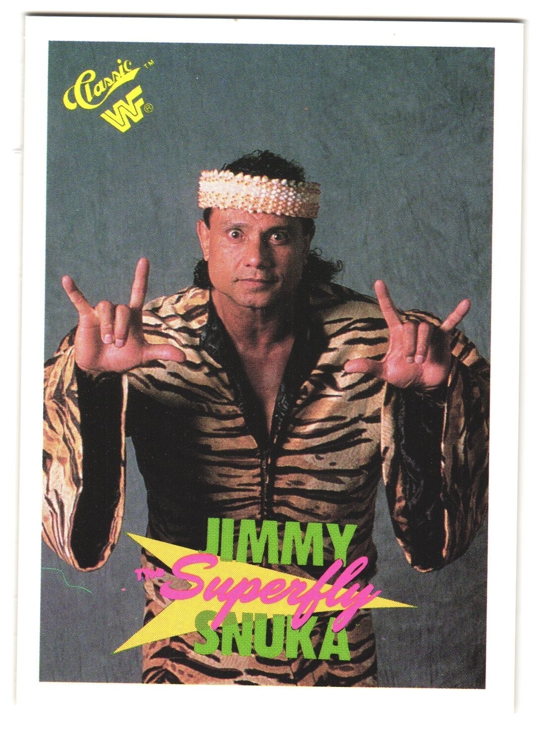 Superfly Jimmy Snuka 1990 Classic WF Wrestling Card #14 | eBay
