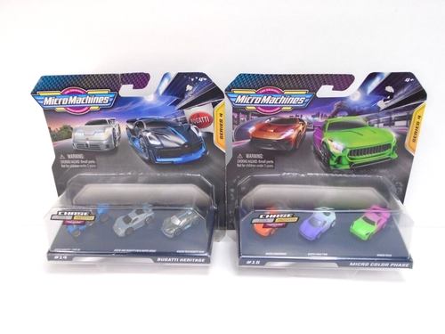 Micro Machines 2021 Series 4 #14 Bugatti Heritage + #16 Color Phase ...