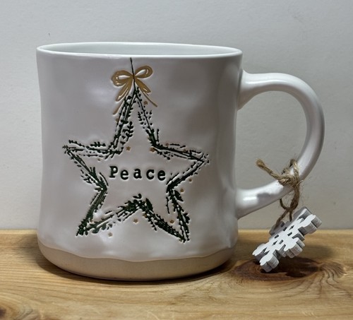Prima Design Peace Star Christmas Holiday Ceramic Coffee Tea Mug Gift ...
