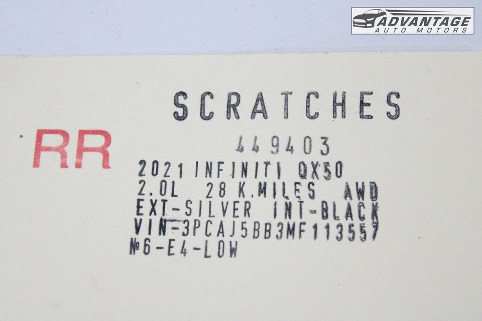 2019-2025 INFINITI QX50 REAR 2ND SECOND ROW RIGHT SIDE DOOR SILL SCUFF ...
