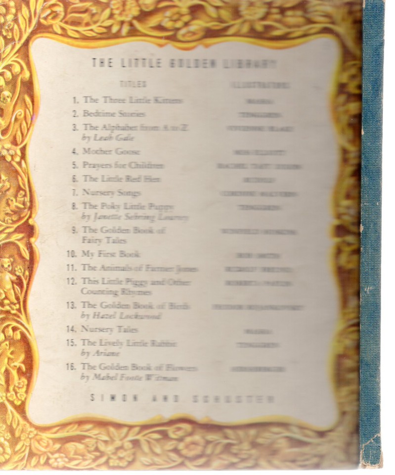 3 LITTLE GOLDEN BOOKS 1st ed, 1st print LIVELY LITTLE RABBIT,DAY IN ...