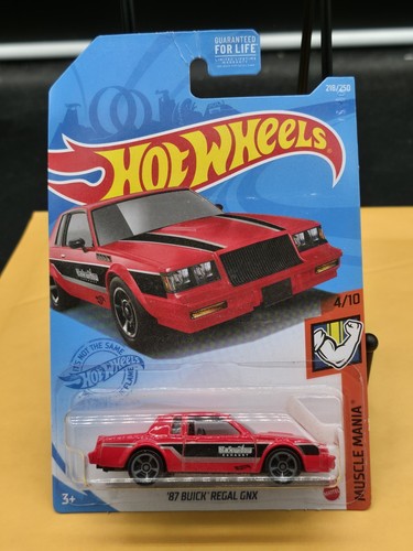 Hot Wheels Muscle Mania 4/10 Red ‘87 Buick Regal GNX 218/250 NIP ...