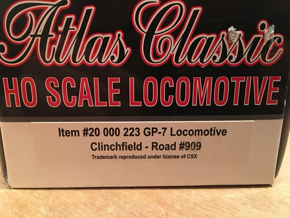 HO Atlas Classic 20000223 Clinchfield GP7 Diesel Locomotive #909 DCC ...