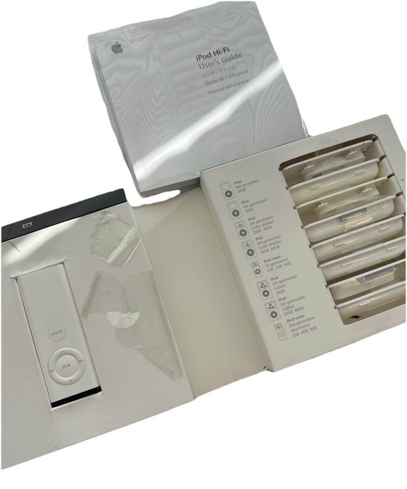 Apple iPod Hi-Fi Accessory Kit Remote A1156 Dock Adapters Manual Box ...