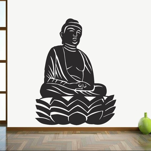 Buddha Wall Stickers Buddhism Zen Meditation Religion Vinyl Decal ...