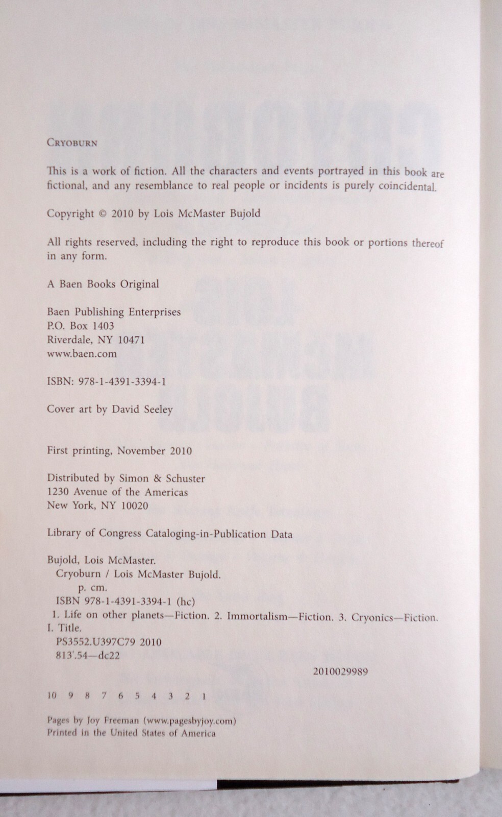 Cryoburn Book by Lois McMaster Bujold HC DJ CD Rom 9781439133941 | eBay.de