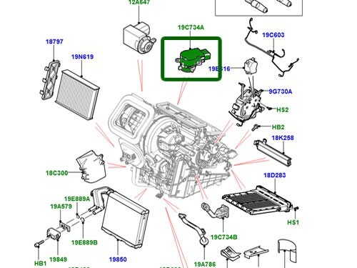 LAND ROVER SENSOR HEATER TEMP CONTROL RANGE ROVER EVOQUE DISCOVERY SPOR ...