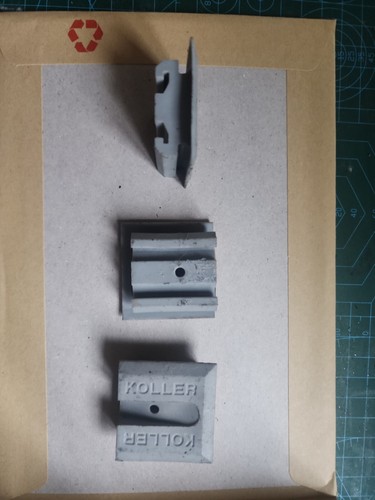 3 Genuine koller Track Low Profile Rail End Caps Plastic Van MiniBuses ...