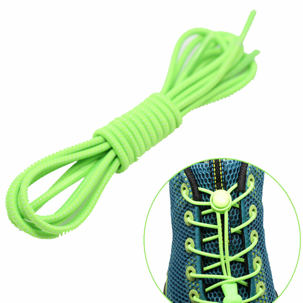 No Tie Shoelace Elastic Shoe Lock Laces Sneakers Nike Adidas Puma 120cm ...