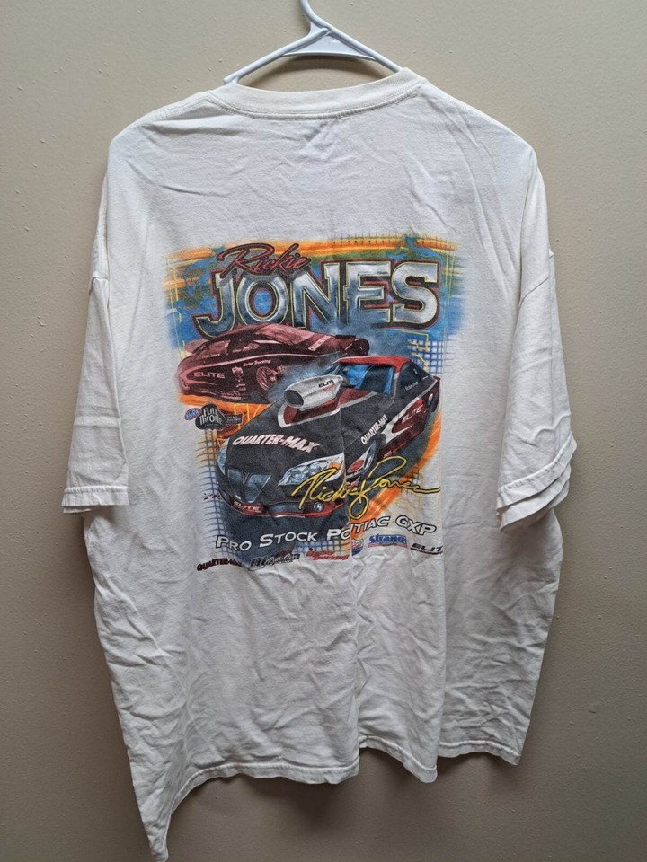 NHRA Rickie Jones Pro Stock GXP Autographed Men's T-Shirt XXL SHIPS ...