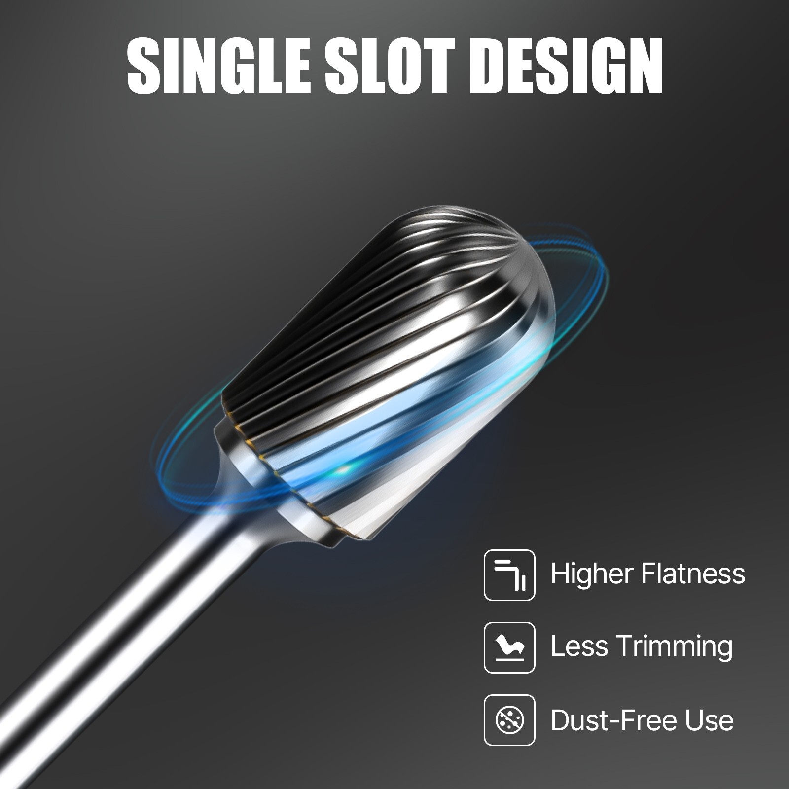 Rotary Burr Set TCT Carbide Rotary Burrs Bit 6mm Shank Point Grinder ...