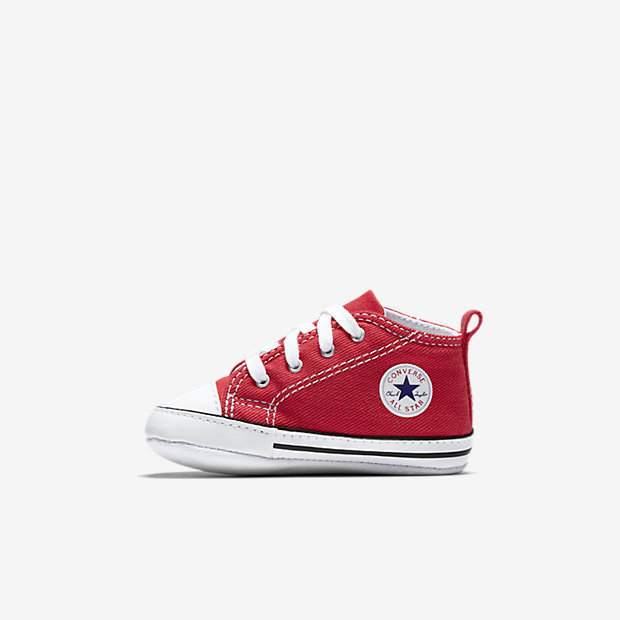 Converse New Born Crib Booties Boys Girls Whie Leather First Star Baby ...