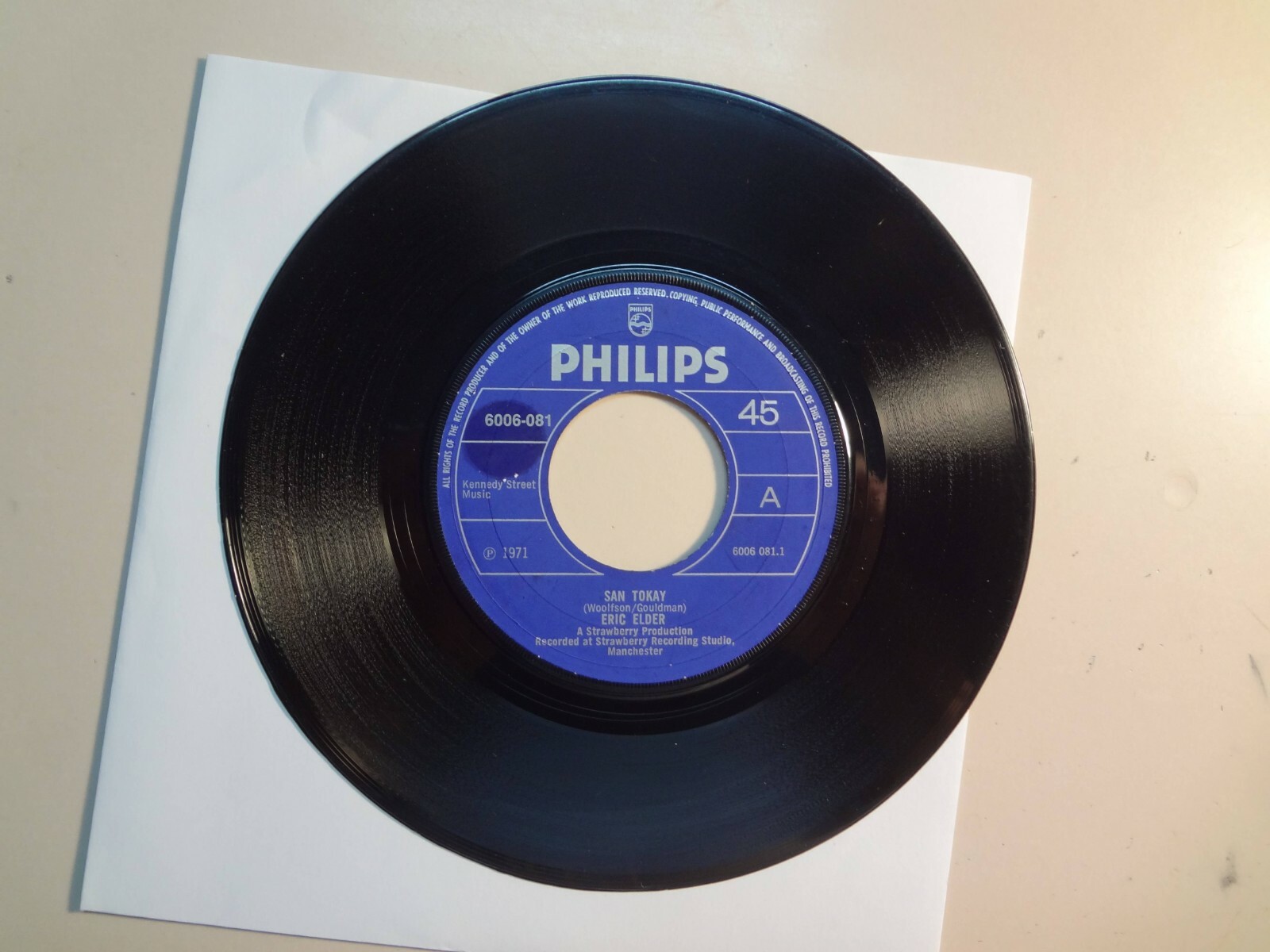 ERIC ELDER: San Tokay(Written Graham Gouldman)-U.K. 7" 71 Philips 6006 ...