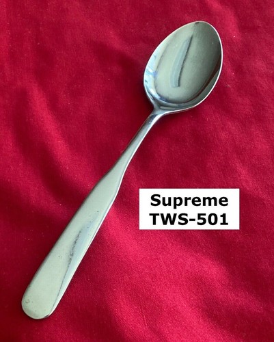 Supreme TWS-501 Soup Spoon 7 1/4" Round Tip Stainless Steel Flatware | eBay