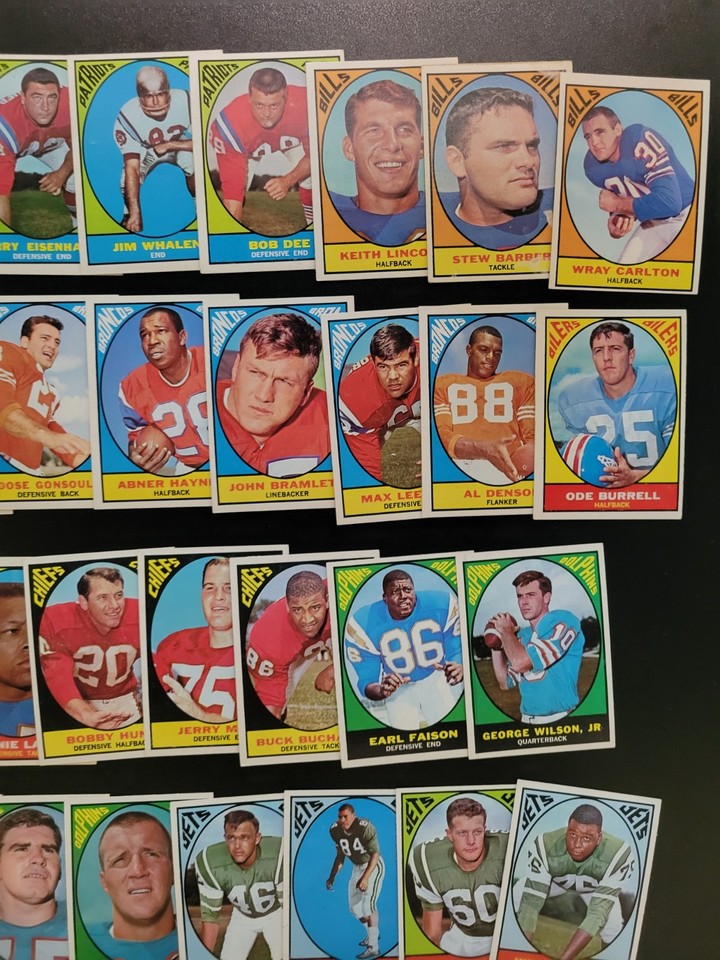 1967 Topps Football Lot - 54 Vintage FB Cards - W/ Dick Hudson and ...