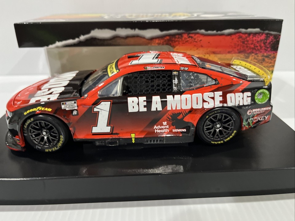 2022 AUTOGRAPHED #1 Ross Chastain Moose Frat Checkers Wreckers Hail ...