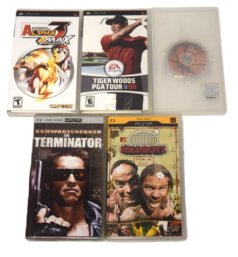 Lot of Sony PSP Games (2) & Movies (3) Untested Price Reduced 08/09 ...