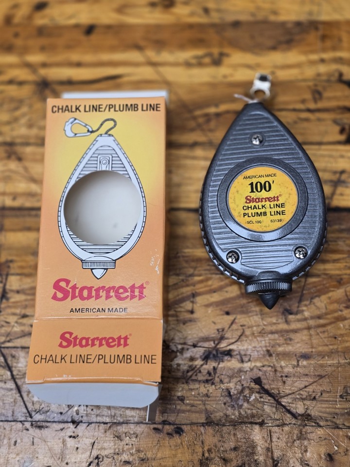 Vintage NOS Starrett 100' Chalk Plumb Line American Made NEW | eBay