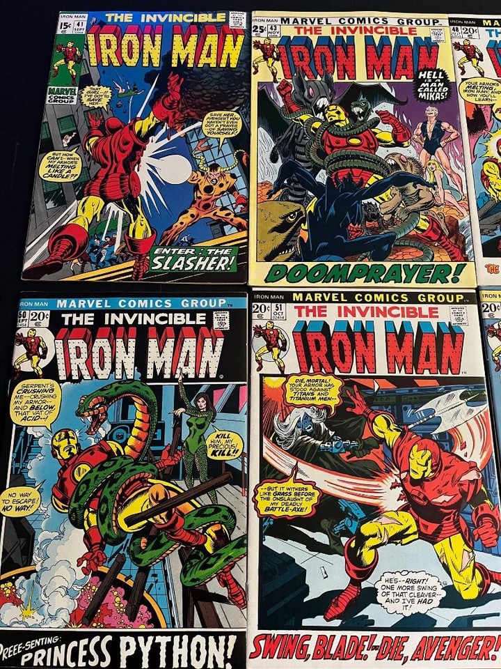 Iron Man 41,43,48,49,50,51,52,53 Marvel Comics Early Bronze Age Lot | eBay