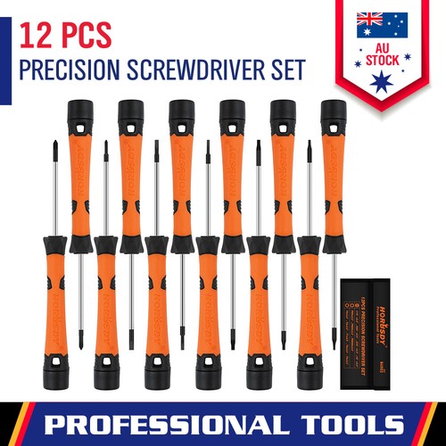 12Pc Precision Screwdriver Set with Pouch Phillips Slotted Torx Star ...
