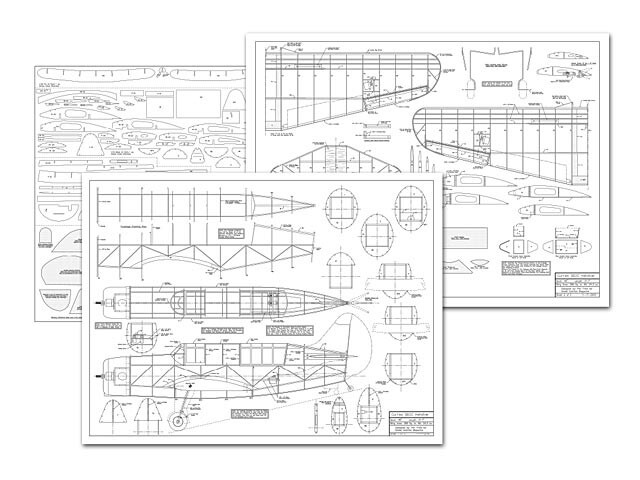 Curtiss SB2C Helldiver 48" Wingspan RC Model Airplane Printed Plans ...