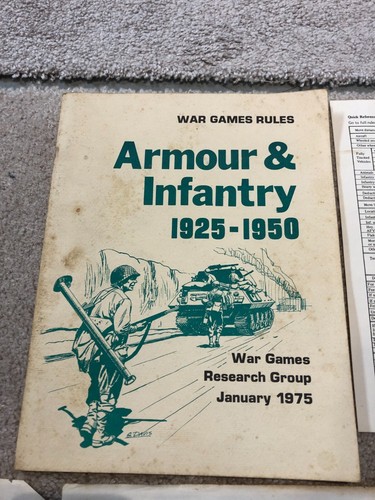 Wargames Research Mini Rules War Games Rules Armour & Infantry 1925 ...