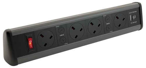 PowerData Technologies P-PACK DESK 4S U Desktop Power & Data Unit 5A ...