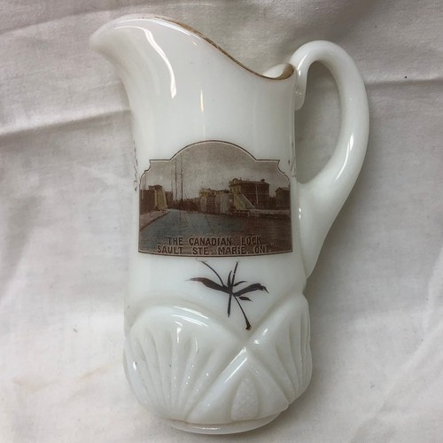 Vintage Milk Glass Souvenir Canadian Lock Mini Pitcher | eBay