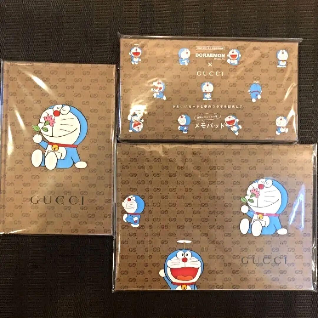NEW GUCCI x Doraemon Collaboration Japan Notebook Memo Pad Special ...