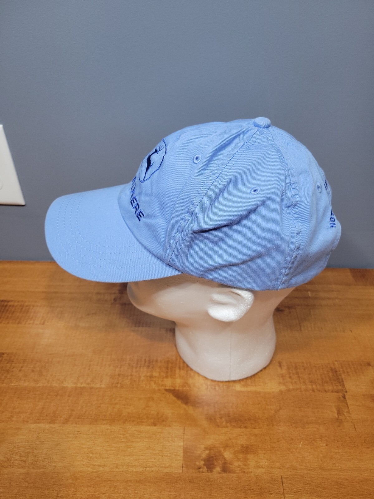 John Deere Light Blue Embroidered Baseball Hat Cap Ad… - Gem