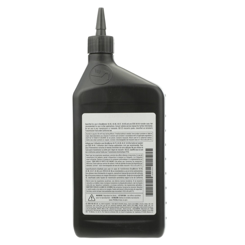 JEEP DODGE CHRYSLER RAM TRANSFER CASE LUBRICANT (32 FL OZ) OEM MOPAR ...