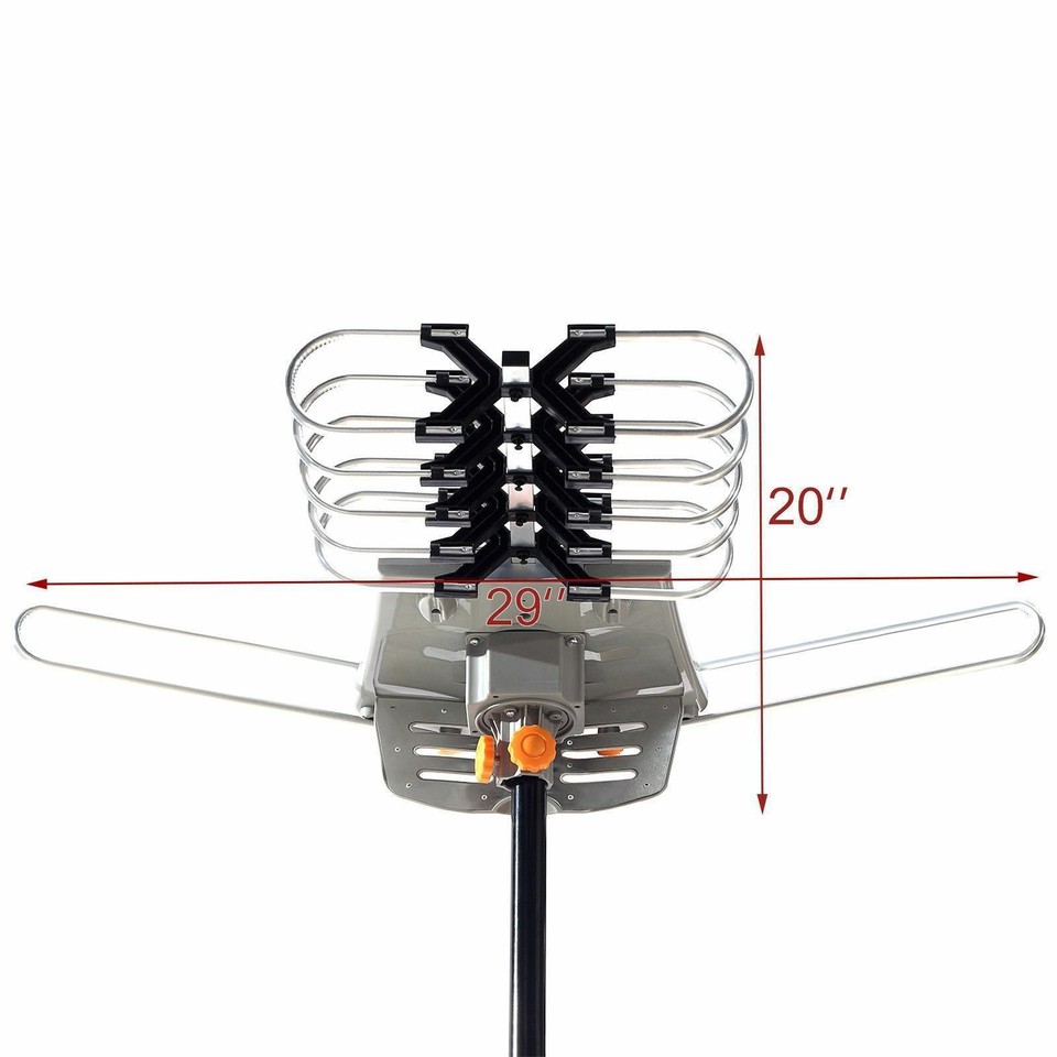 300 Miles TV Antenna Amplified Outdoor HD 1080P Digital Signal 360 ...
