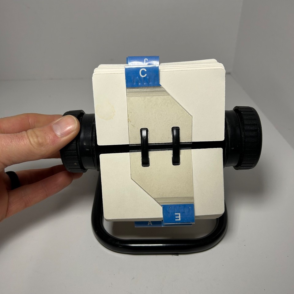 Rolodex MINI - Open Rotary Card Contact File 1.75" x 3.25" A-Z Tabs ...